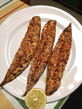 Filetti di sgombro gratinati al sesamo - Le ricette di Hamici in cucina